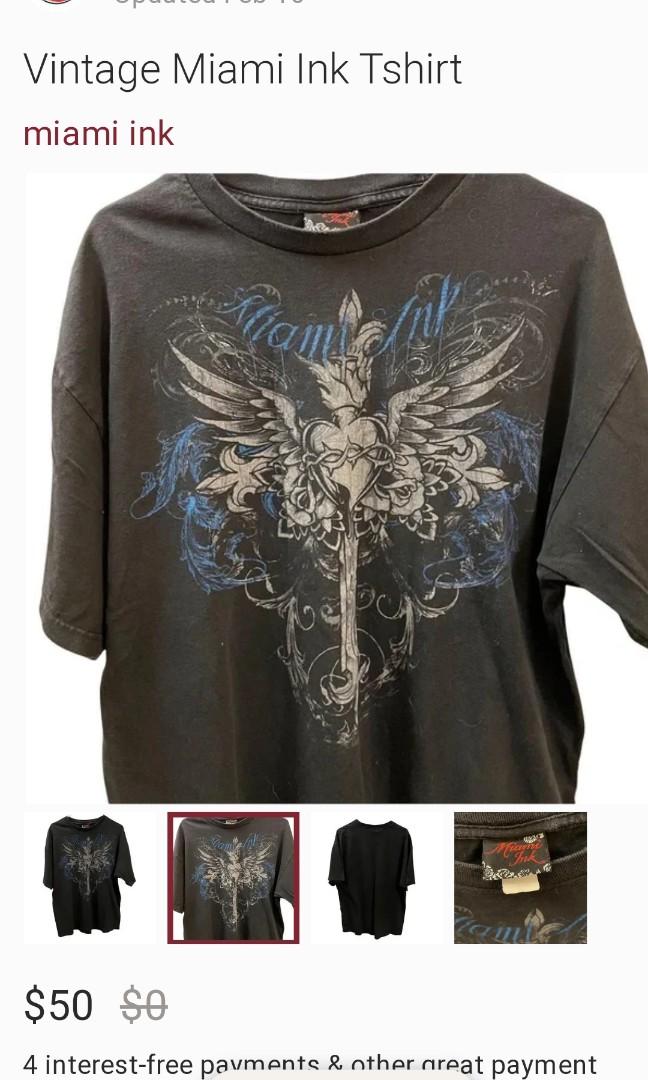 Vintage Miami ink tshirt, Men's Fashion, Tops & Sets, Tshirts & Polo ...