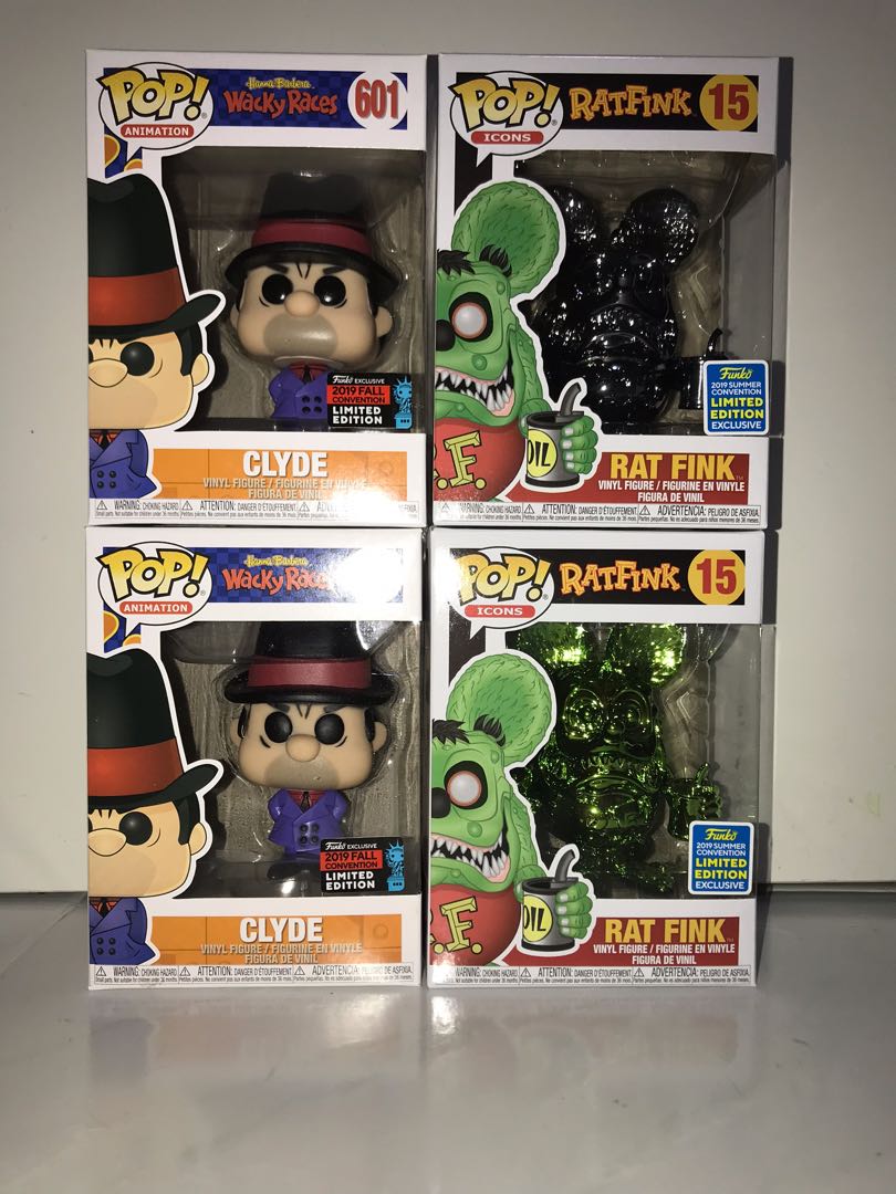 Wacky Races CLYDE , Rat Fink Funko Pop, Hobbies & Toys, Toys & Games on ...