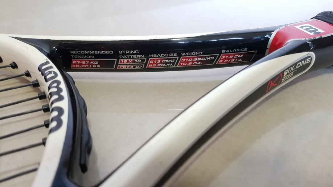 Wilson (K) Factor 6.1 95 tennis racket, Sports Equipment, Sports ...