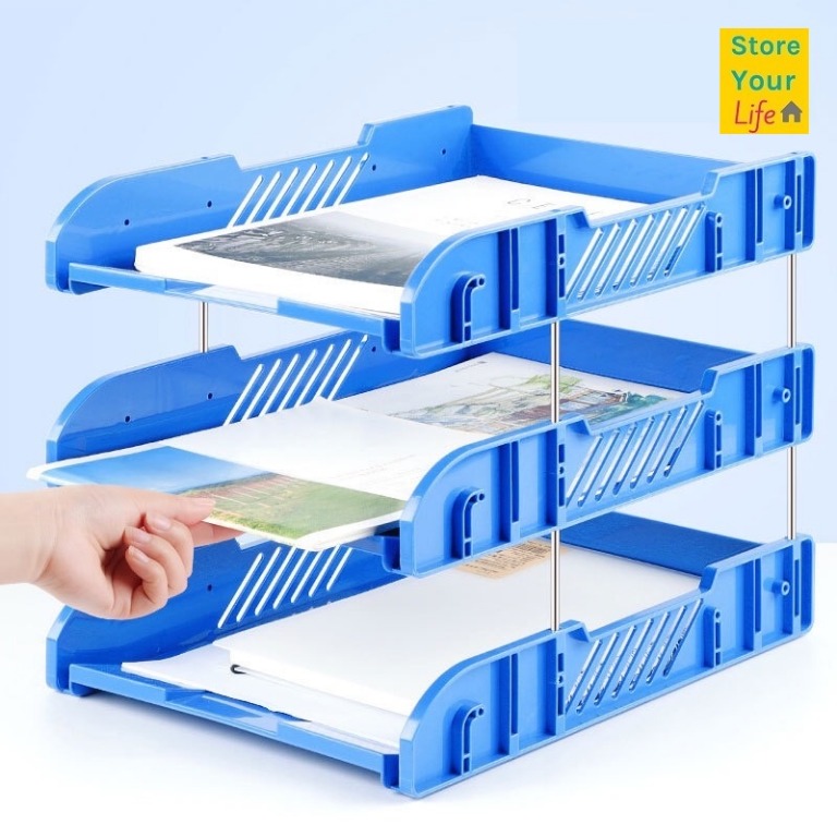 A4 folder rack 3 tier document file rack management storage rack ...