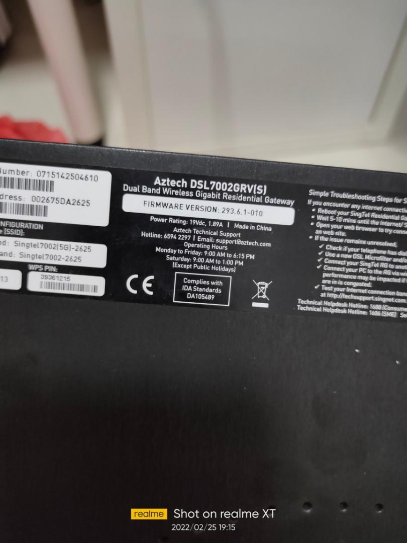 Aztech singtel modem router, Computers & Tech, Parts & Accessories ...