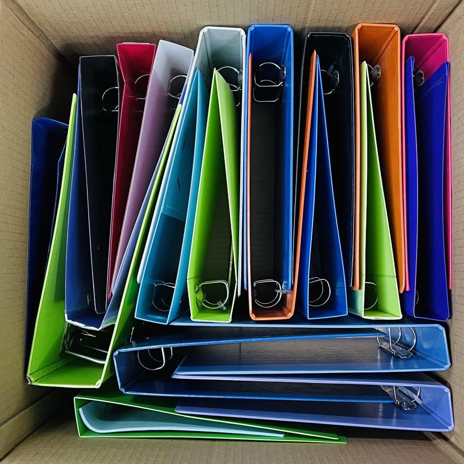 Box of Ring Files and Folders, Hobbies & Toys, Stationery & Craft ...