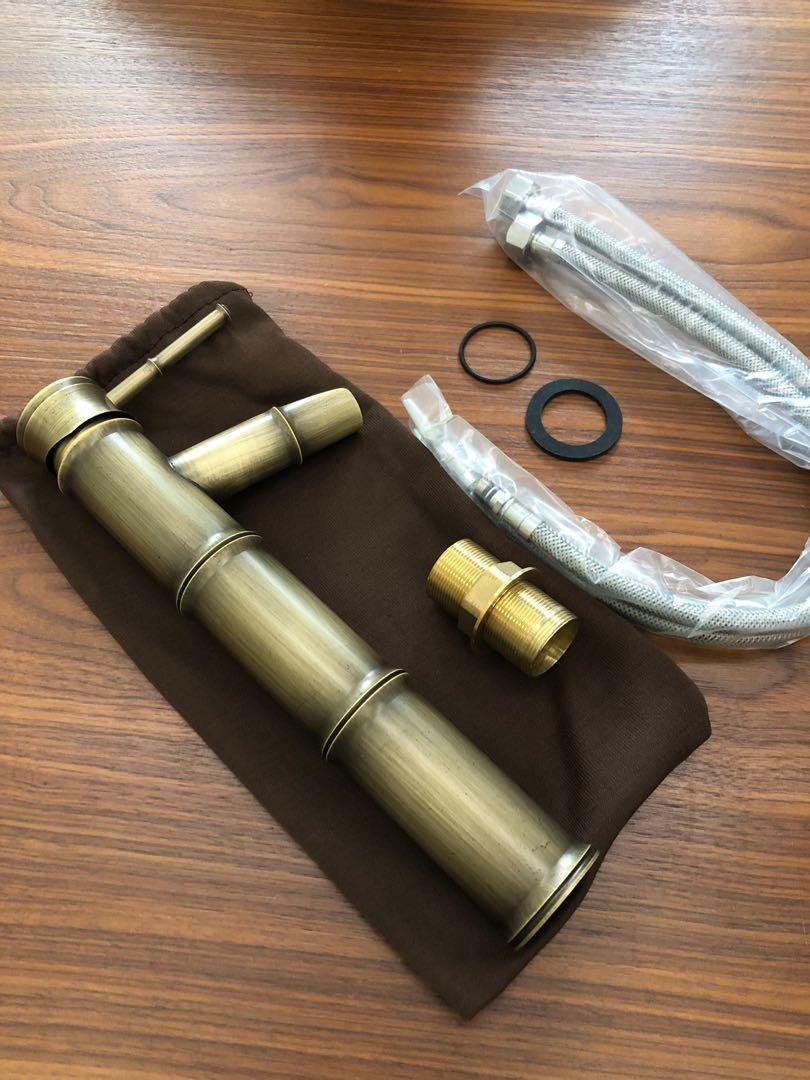 Brass Bamboo Tap, Furniture & Home Living, Bathroom & Kitchen Fixtures ...