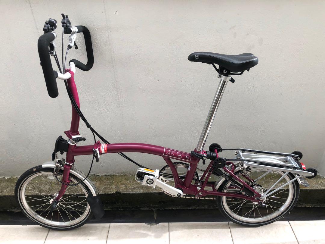 Brompton P6R Berry/Red Claret/ Maroon, Sports Equipment, Bicycles ...