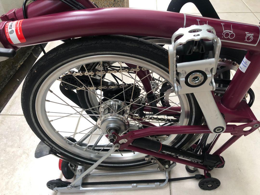 Brompton P6R Berry/Red Claret/ Maroon, Sports Equipment, Bicycles ...