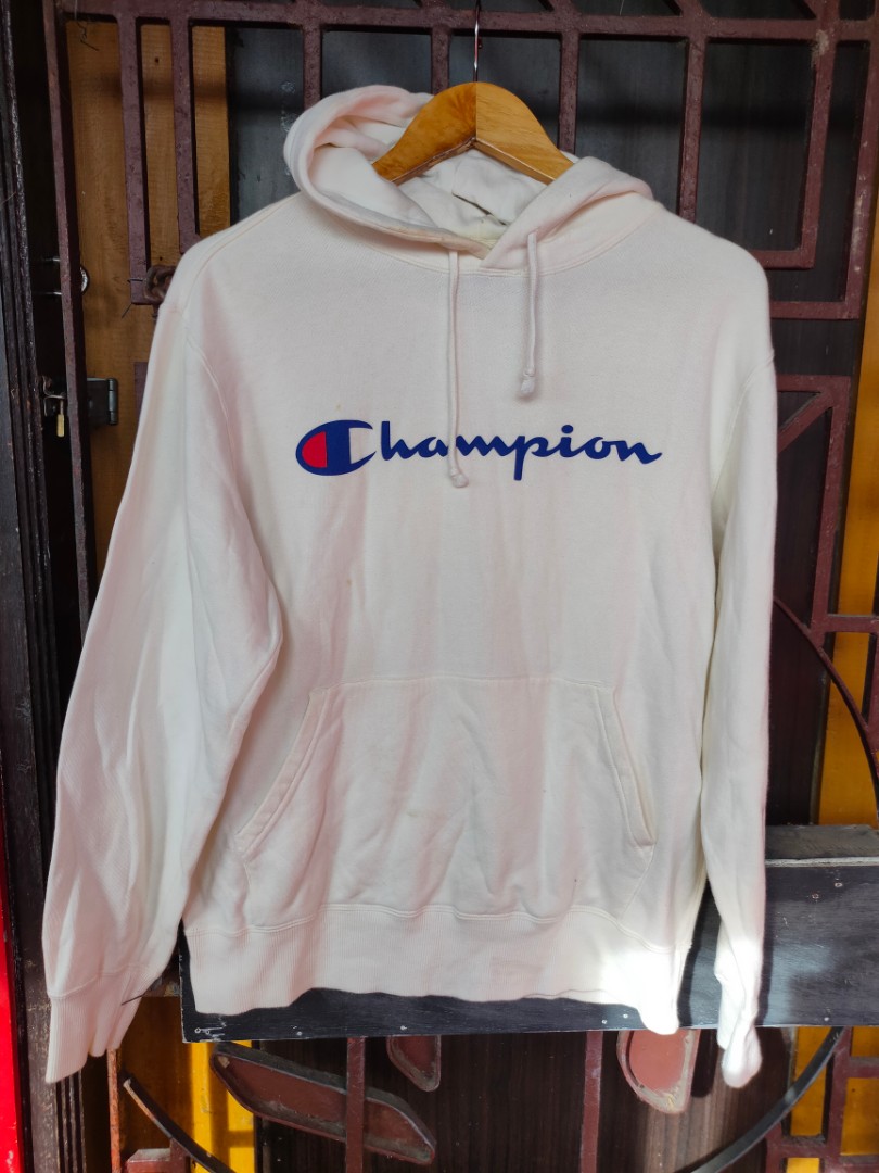 Champion script, Men's Fashion, Tops & Sets, Hoodies on Carousell