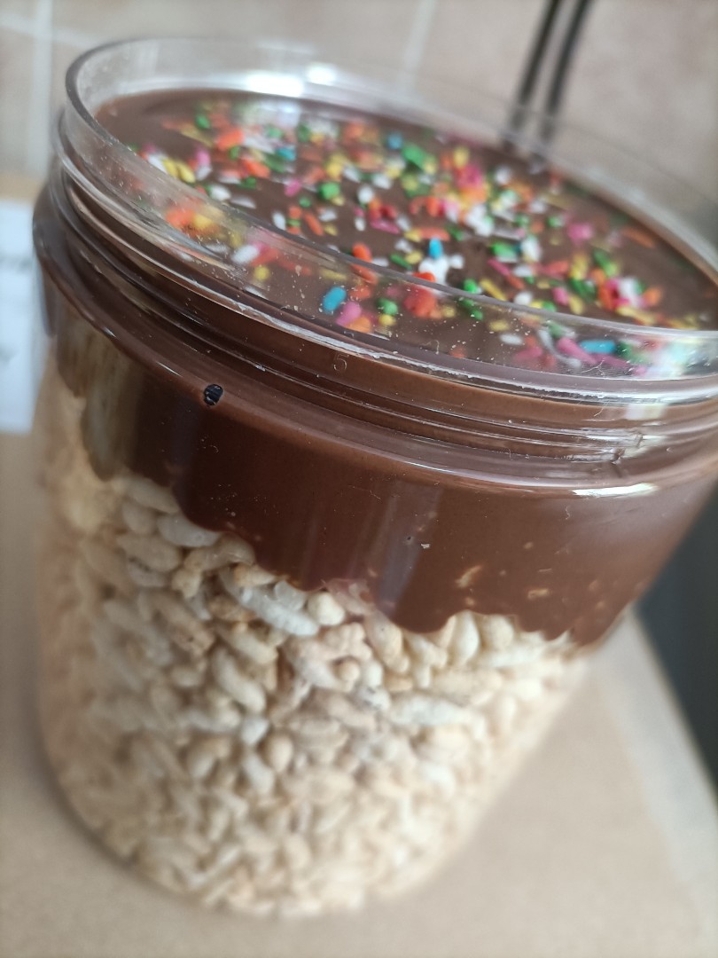 Chocolate Rice Puff Jar, Food & Drinks, Homemade Bakes on Carousell