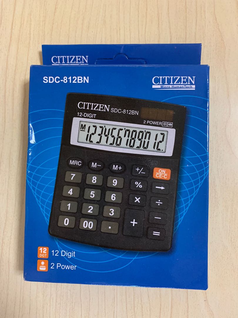 Citizen calculator SDC-812BN, Hobbies & Toys, Stationery & Craft ...