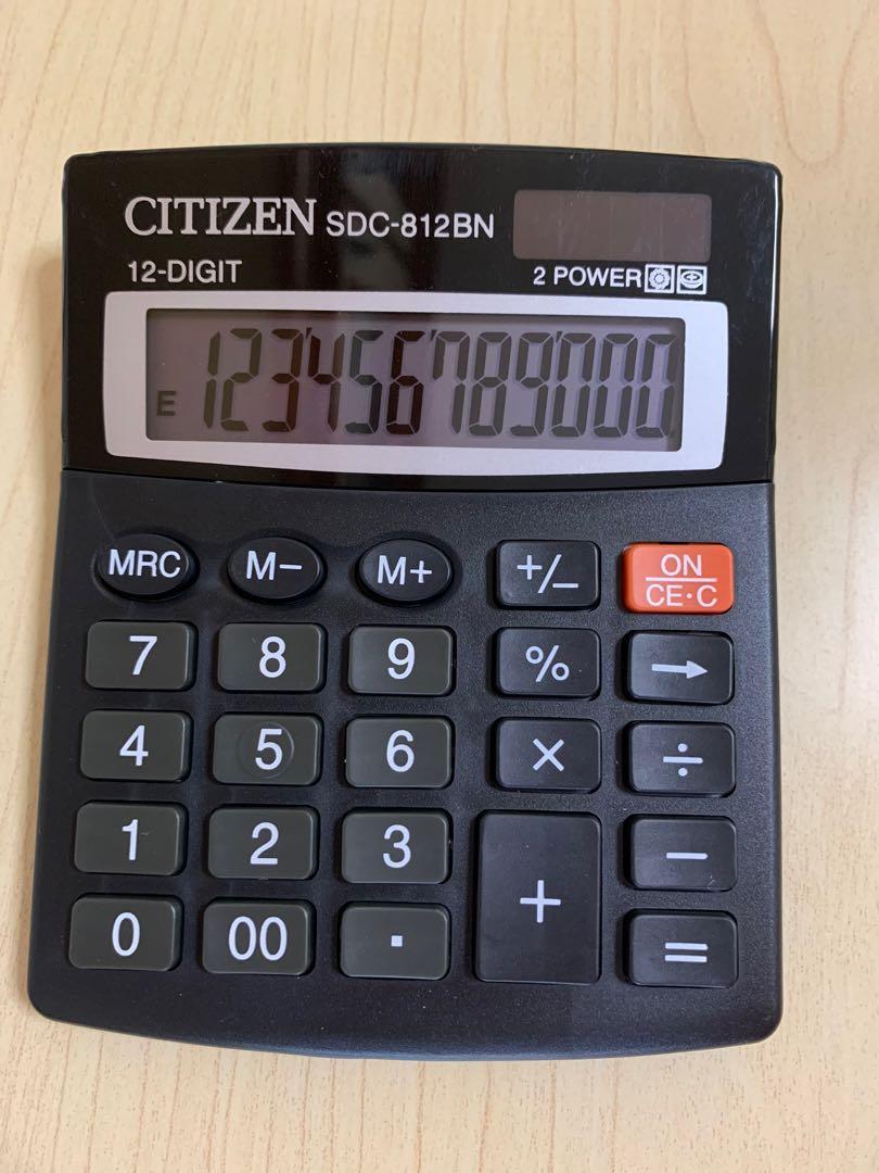 Citizen calculator SDC-812BN, Hobbies & Toys, Stationery & Craft ...