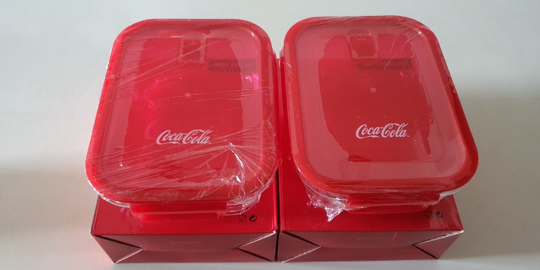 Coca Cola Glass Container Set of 2, Furniture & Home Living ...
