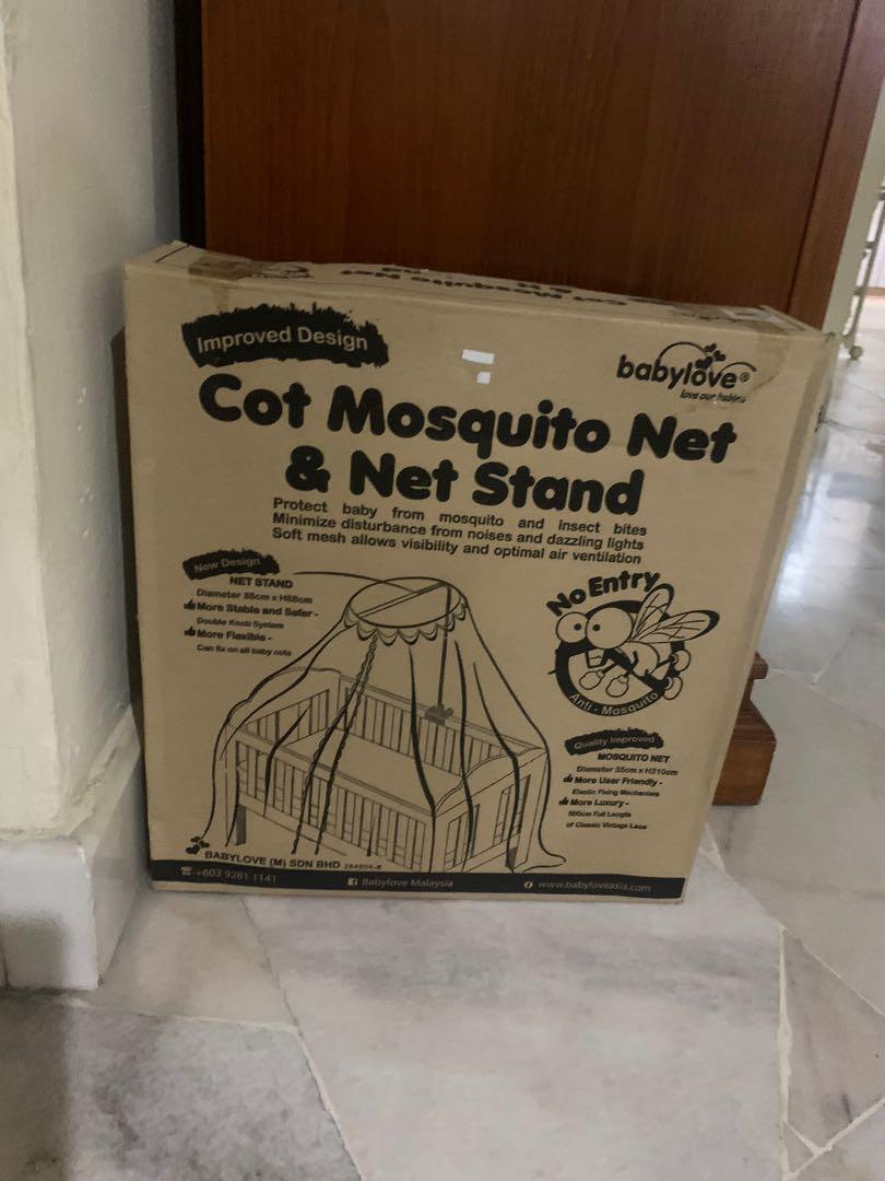 Cot mosquito net & stand, Babies & Kids, Baby Nursery & Kids Furniture ...