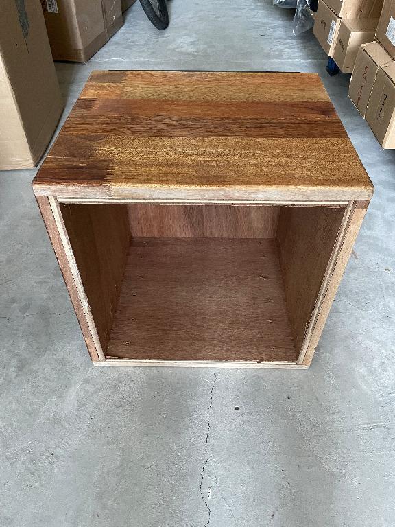 Custom-made Solid Wood Cube Stools, Furniture & Home Living, Furniture ...