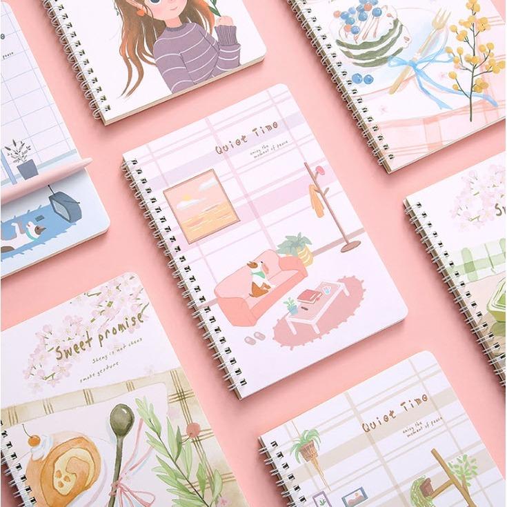 Cute Korean style Spring Notebook Journal Diary A5, Hobbies & Toys ...