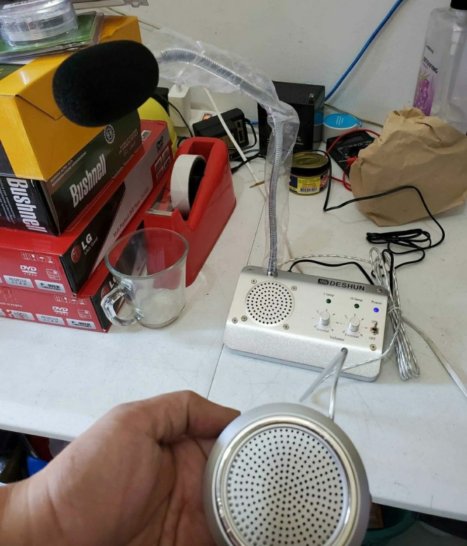 Dual way window intercom for teller cashier, Audio, Microphones on ...