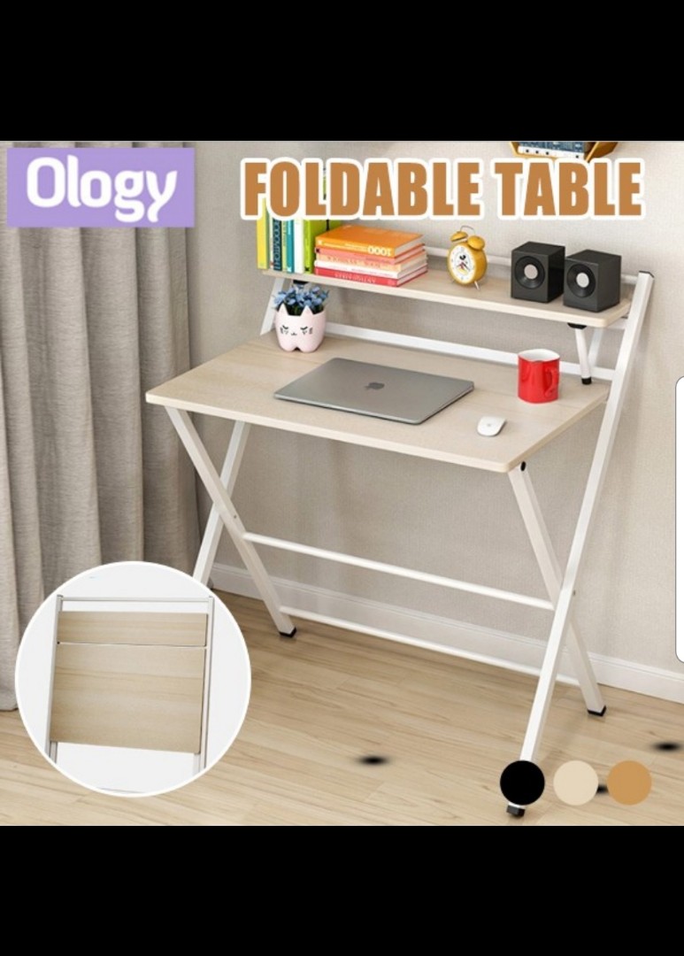 Foldable Study Table & Chair, Furniture & Home Living, Furniture ...