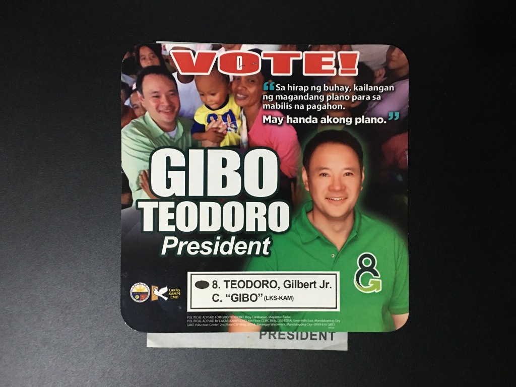 Gilbert "Gibo" Teodoro, Jr. 2010 Election Campaign Memorabilias Set ...