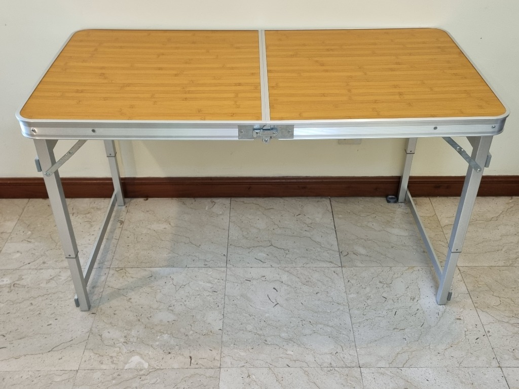 Heavy Duty 120cm x 60cm Portable Foldable Aluminium Table, Furniture ...