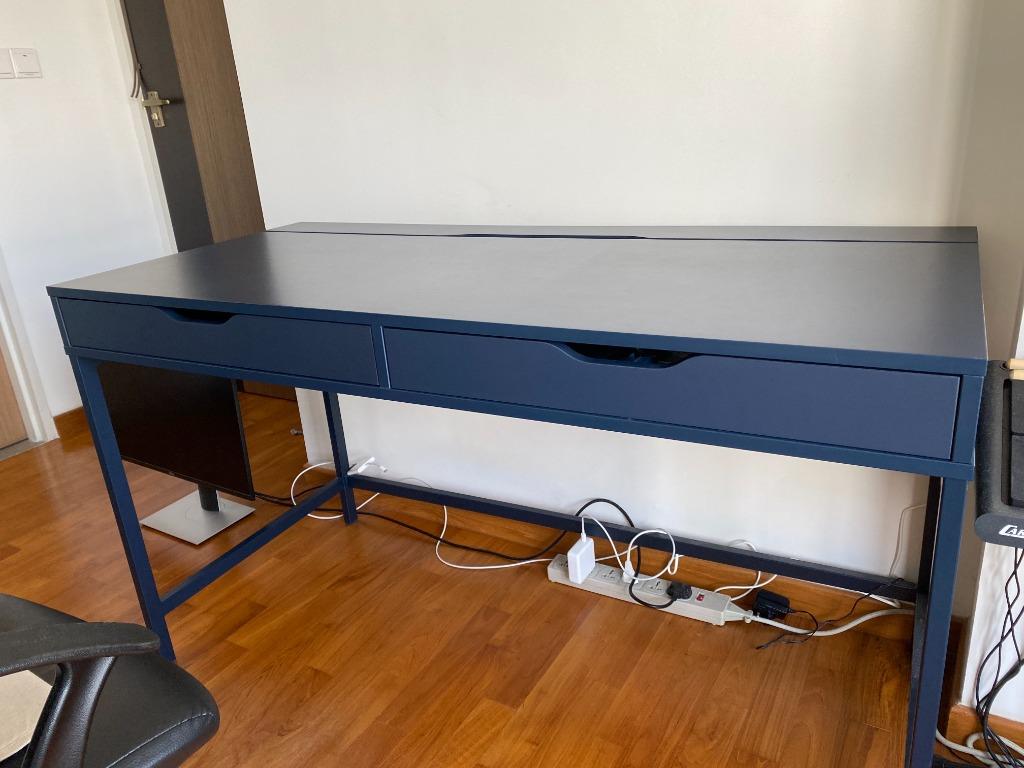 IKEA ALEX Computer Desk (dark blue), Furniture & Home Living, Furniture ...