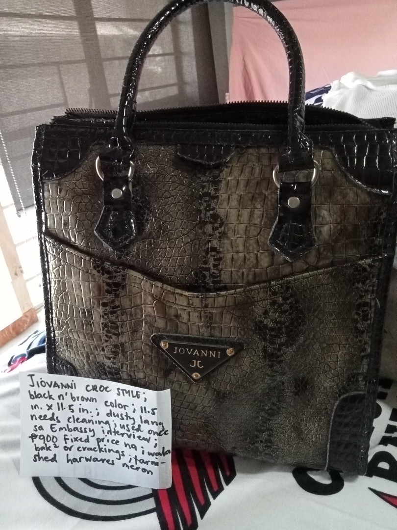 Jiovanni croc style hand or docs bag, p900, Women's Fashion, Bags ...