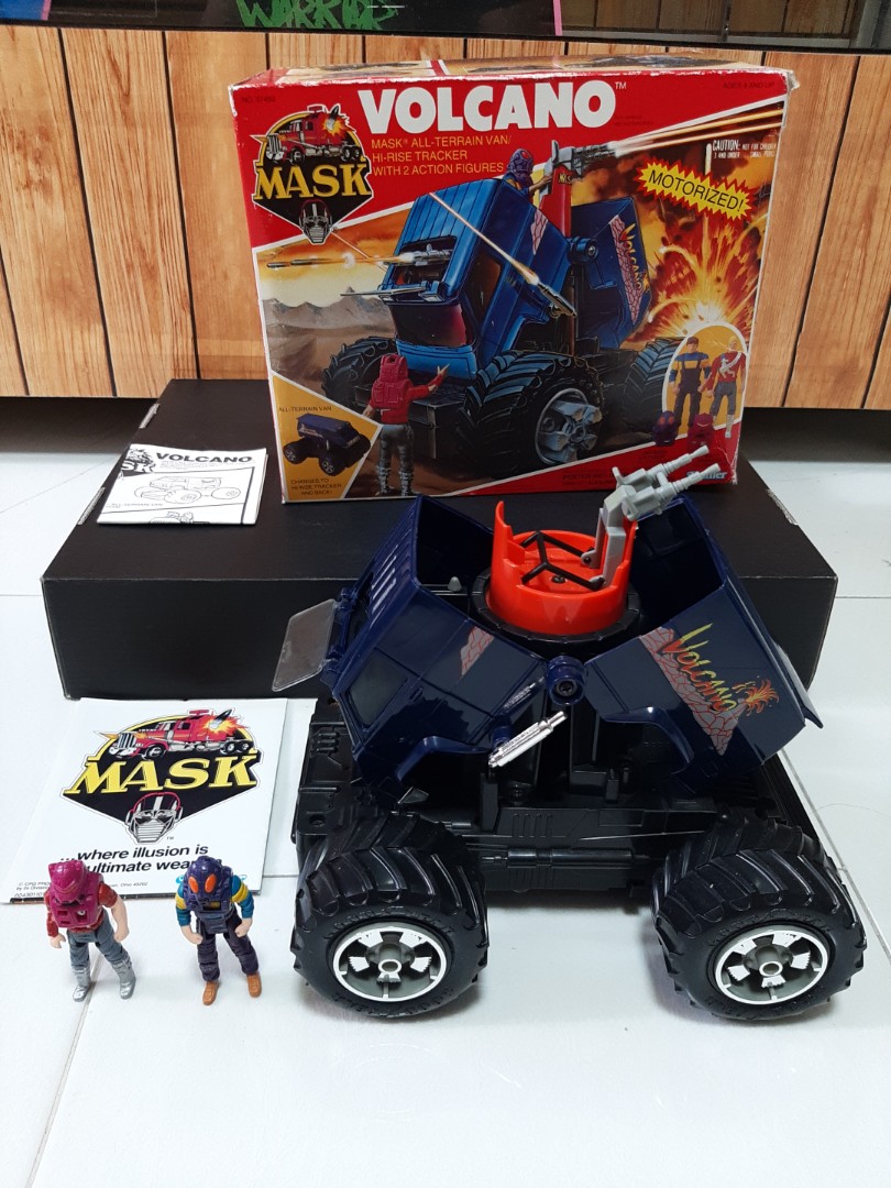 Kenner M.A.S.K MASK Volcano 100% complete and works MIB mint with box ...