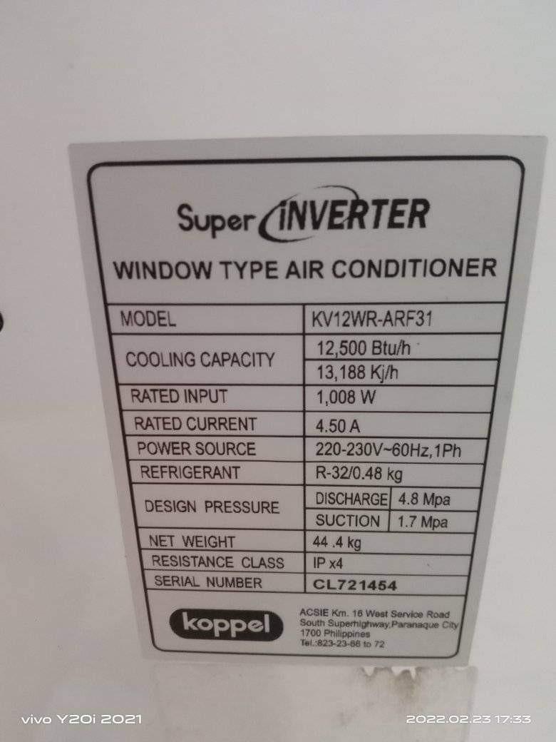 Koppel SUPER INVERTER!, TV & Home Appliances, Air Conditioning and ...