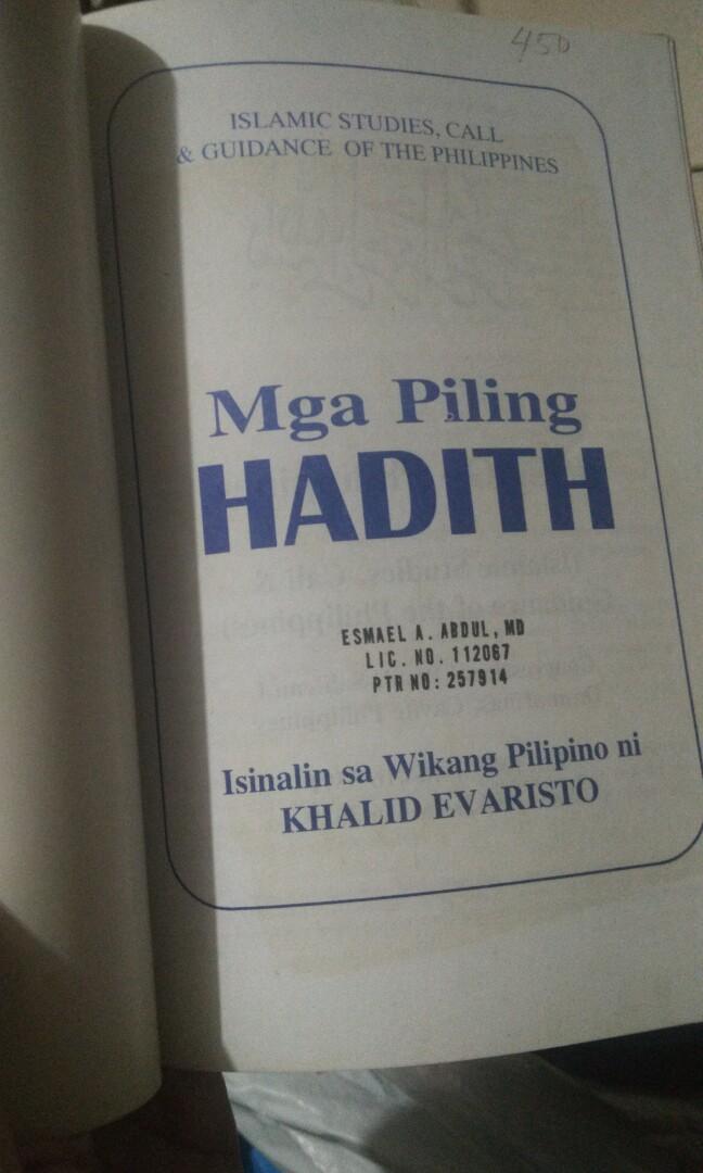 Mga Piling Hadith (Isinalin sa Wikang Filipino) ni Khalid Evaristo ...
