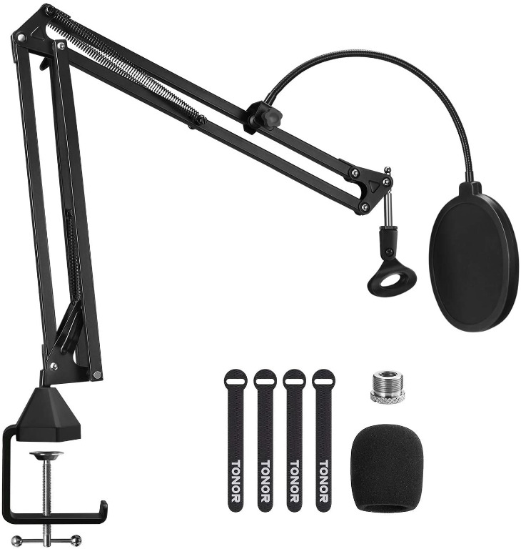 Microphone Arm Stand, Tonor Adjustable Suspension Boom Scissor Mic ...