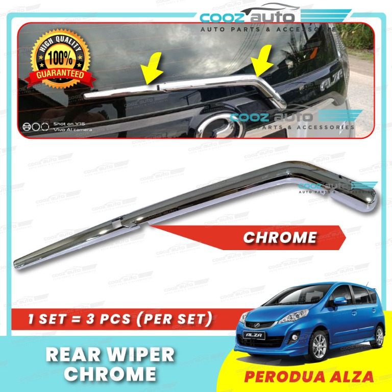 Perodua Alza Chrome Rear Wiper Cover, Auto Accessories on Carousell