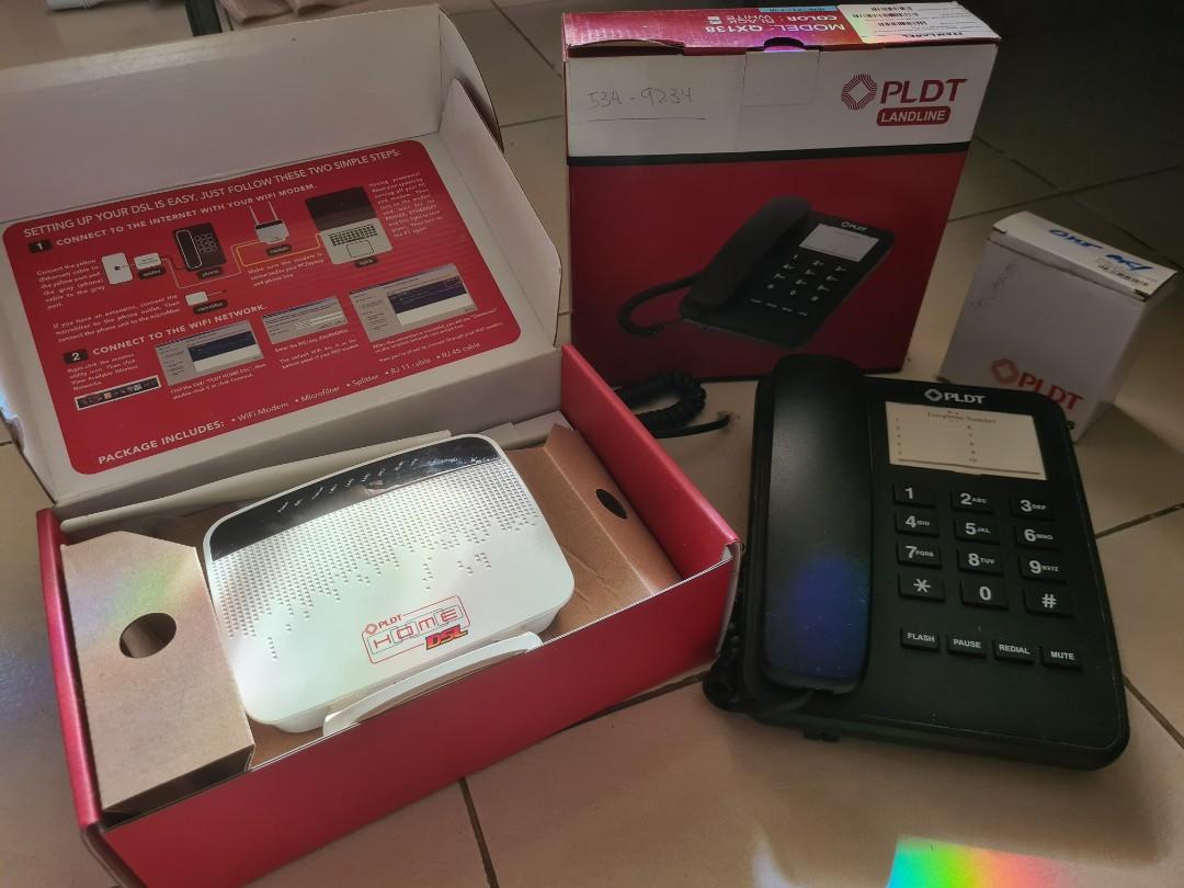 PLDT Router, landline phone, and Caller ID, Computers & Tech, Office ...
