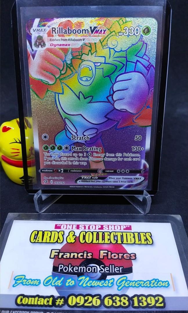 Pokemon Card - RILLABOOM VMAX #193 - FULL ART (SECRET) SWSH: REBEL ...