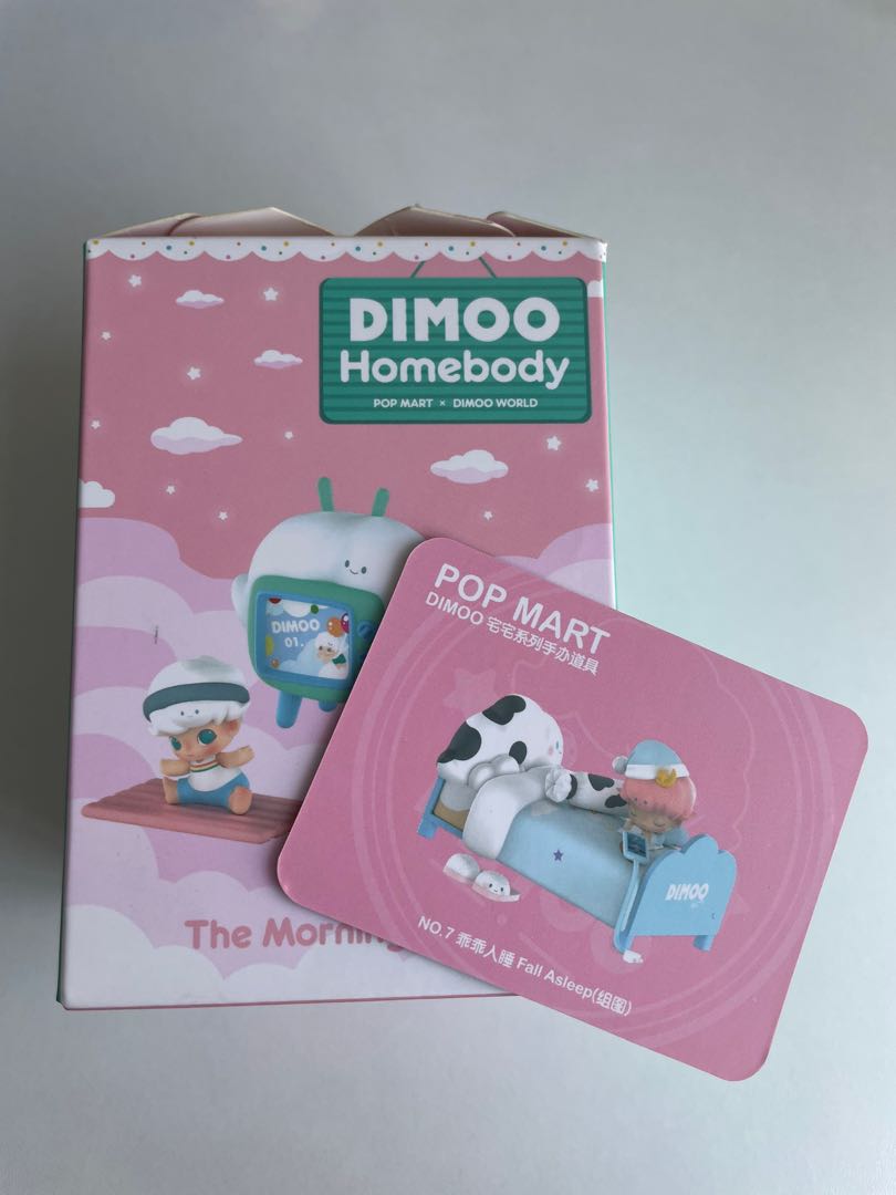 （包平郵 ️）Popmart pop mart Dimoo 宅宅系列 乖乖入睡 Fall asleep 已拆袋 盒卡袋全齊 可影細節, 興趣及 ...