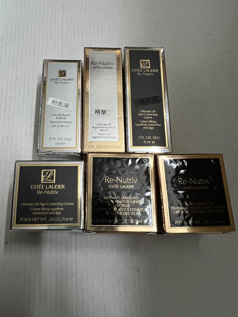 Re-Nutriv Estee Lauder Sample Set x 6 pieces, 美容＆個人護理, 健康及美容 - 皮膚護理, 面部 ...