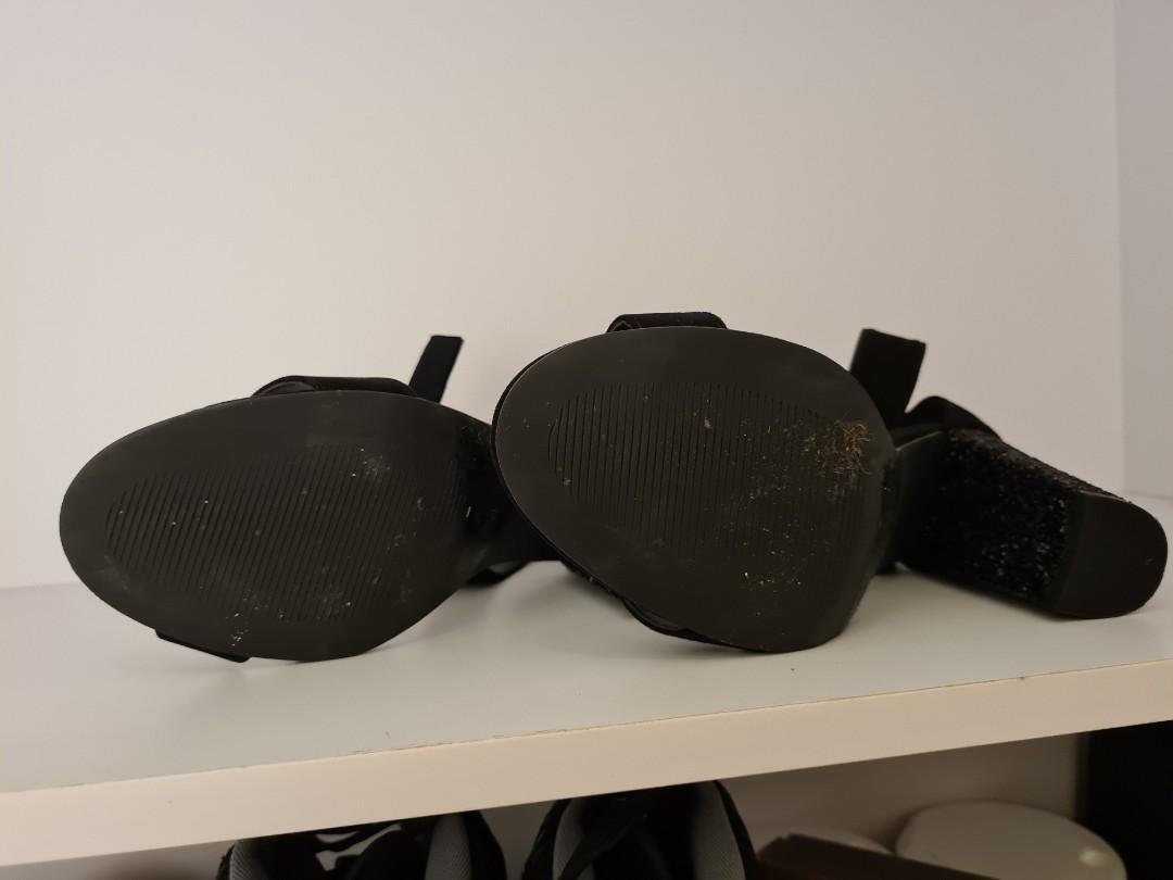 Rubi Glittery Block Heels, Women's Fashion, Footwear, Heels on Carousell