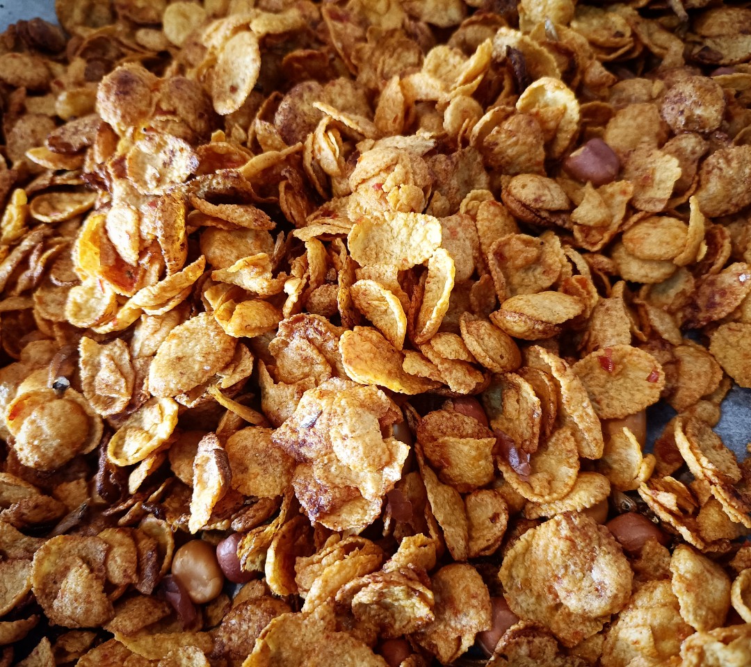 Spicy Cornflakes Snack, Food & Drinks, Homemade Bakes on Carousell
