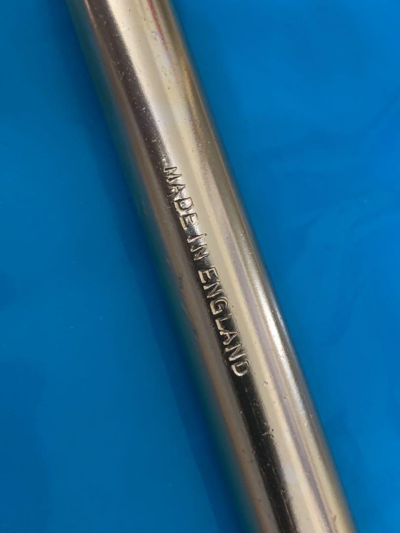 Vintage Salter tubular spring scale in solid brass with steel loop and ...