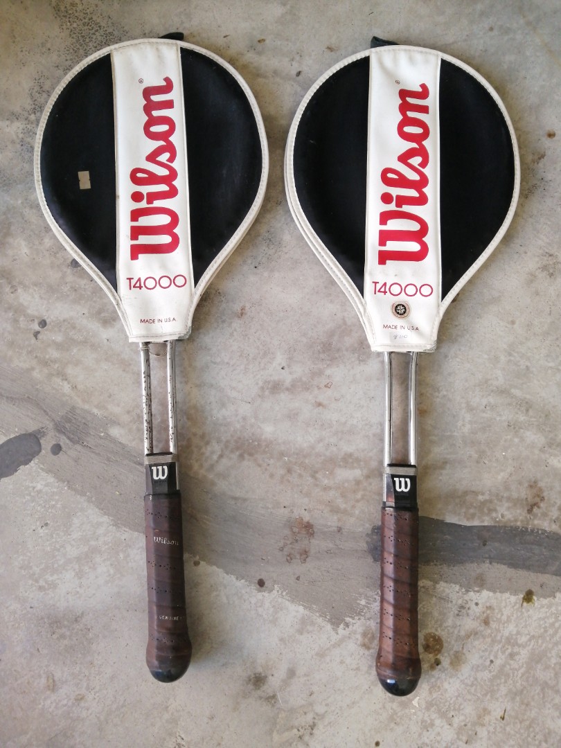 Vintage Wilson T4000 metal frame tennis racket with racket cover ...