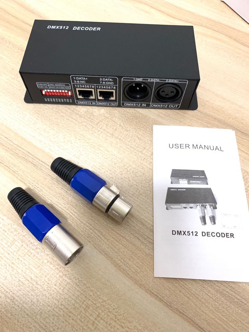 12-24V DMX512 Decoder, 3-Channel Multifunction Full Color LED Decoder ...