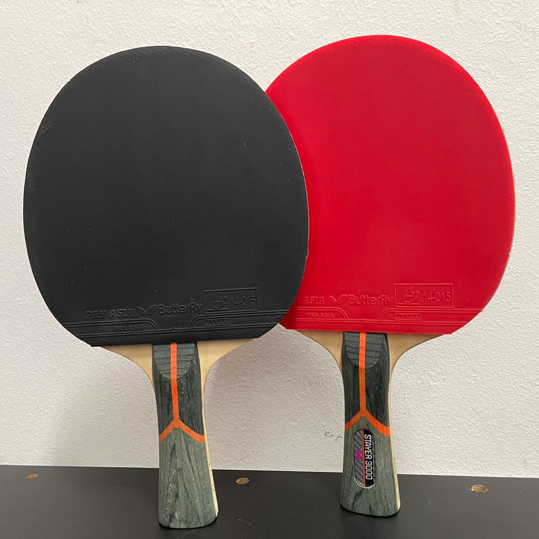 2 x Butterfly Stayer 3000 table tennis bats, Sports Equipment, Sports ...