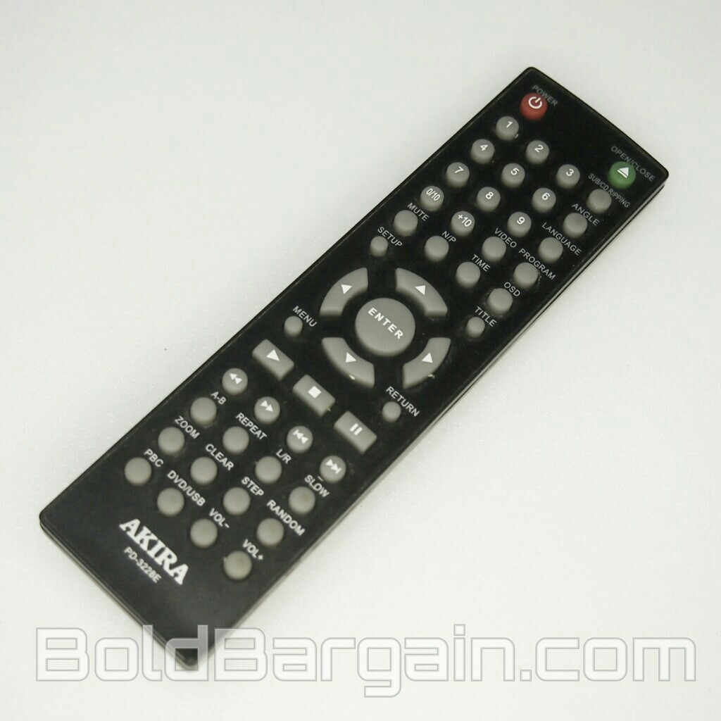 Akira PD-3228B Wireless Remote Control for DVD Player CD Player Mp3 ...