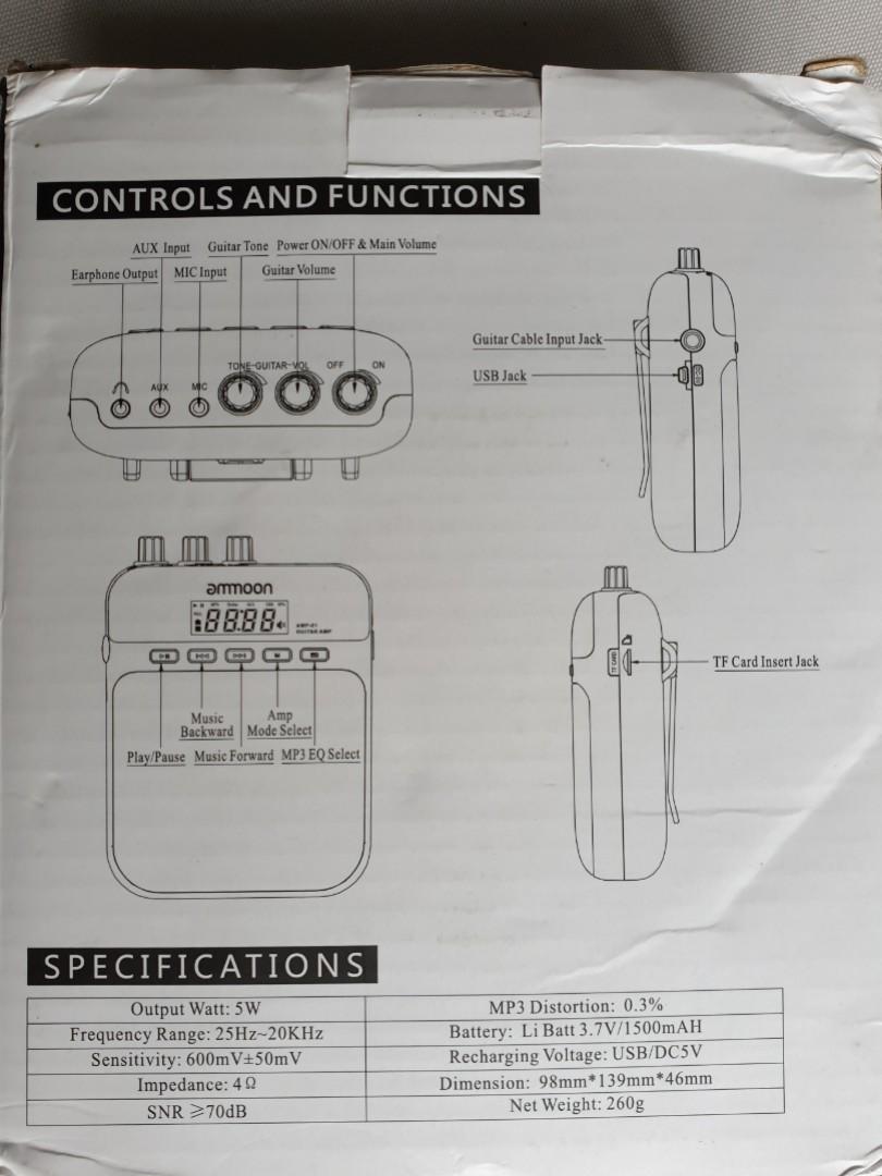 Ammon Electric Guitar Amplifier, Hobbies & Toys, Music & Media, Musical ...