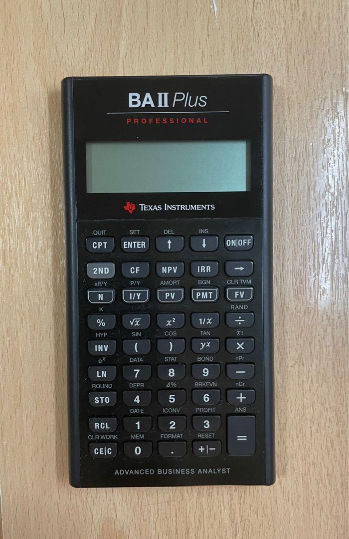BA II Plus Professional Calculator, Computers & Tech, Office & Business ...