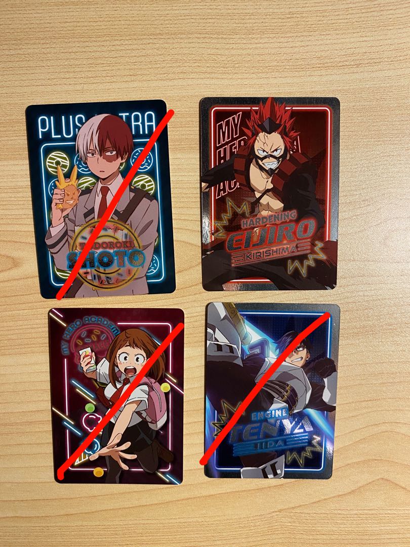 BNHA MHA my hero academia neon collection cards, Hobbies & Toys ...