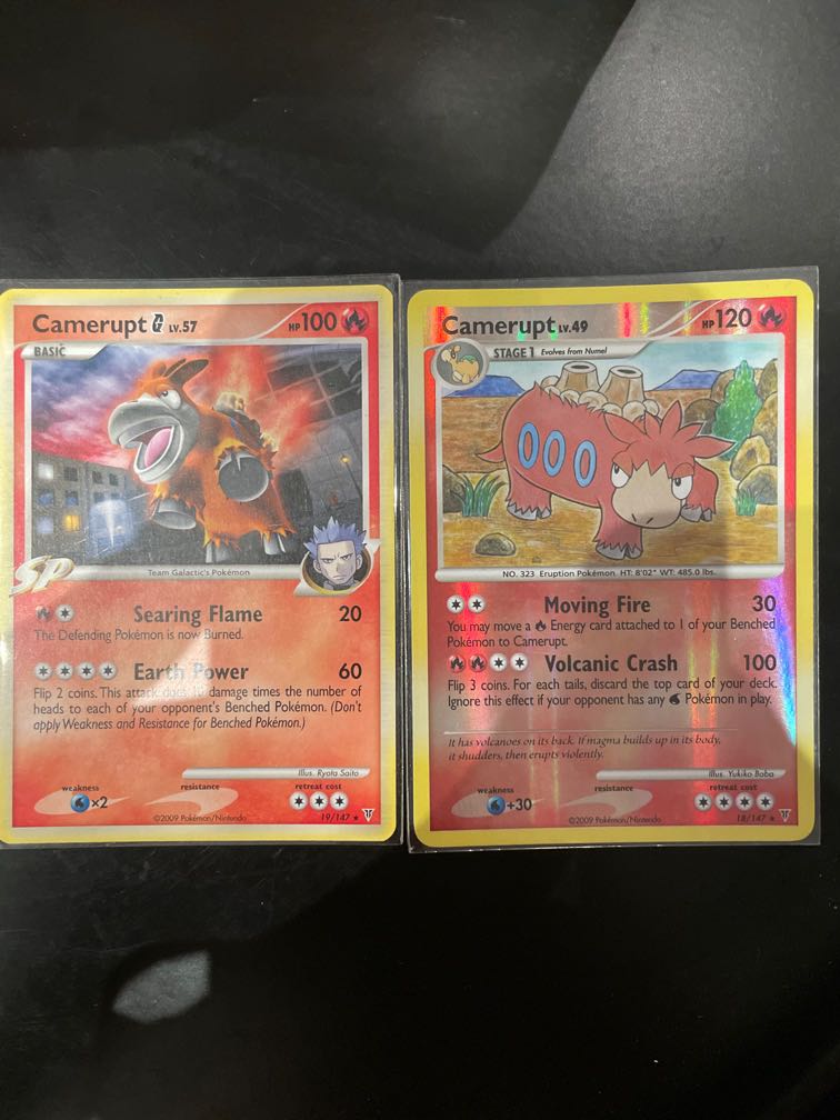 Camerupt Pokémon card, Hobbies & Toys, Toys & Games on Carousell