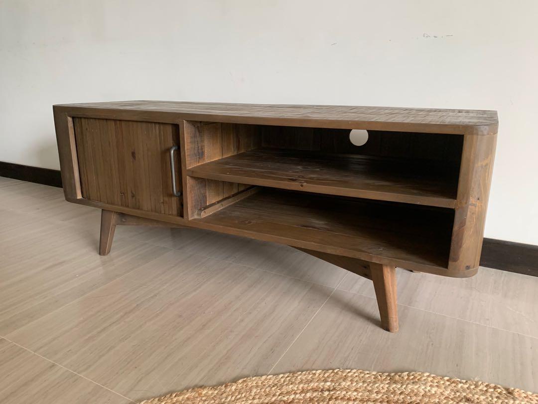 Castlery tv unit console solid wood, Furniture & Home Living, Furniture ...
