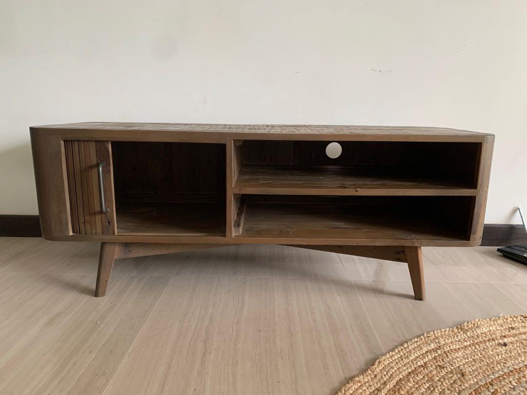 Castlery tv unit console solid wood, Furniture & Home Living, Furniture ...