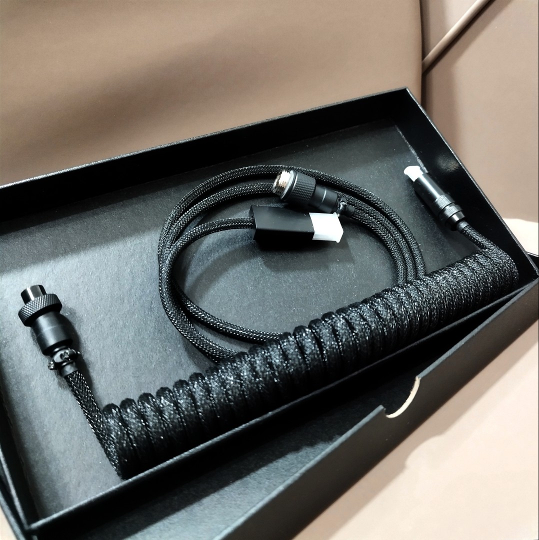 [Coiled Cable] Custom Artisan Black Coiled Cable for Mechanical ...