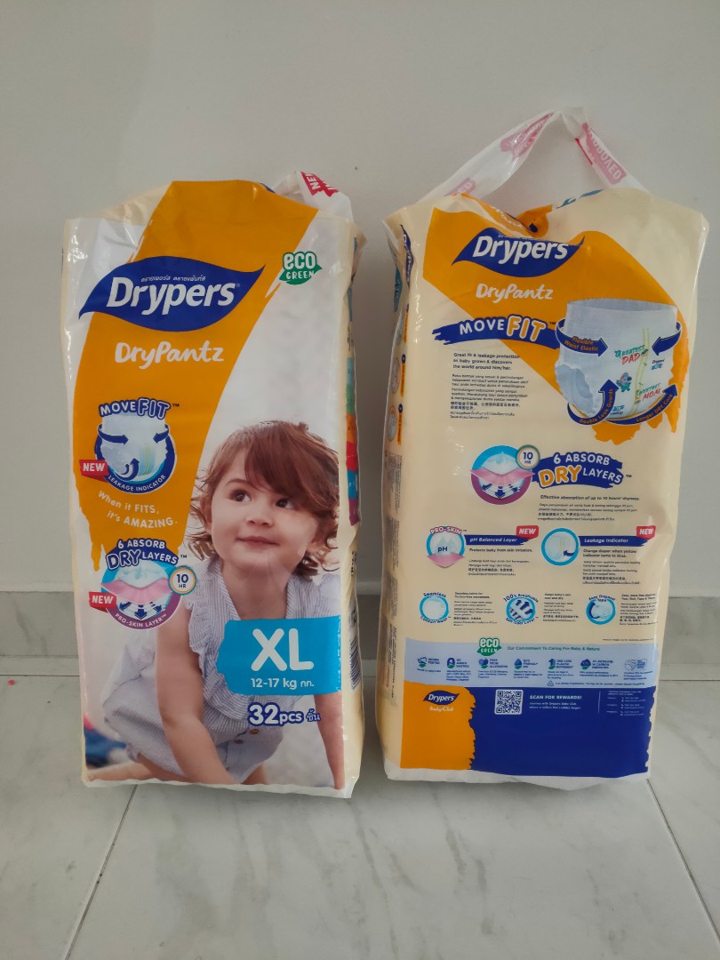 Drypantz XL (girl), Babies & Kids, Bathing & Changing, Diapers & Baby ...