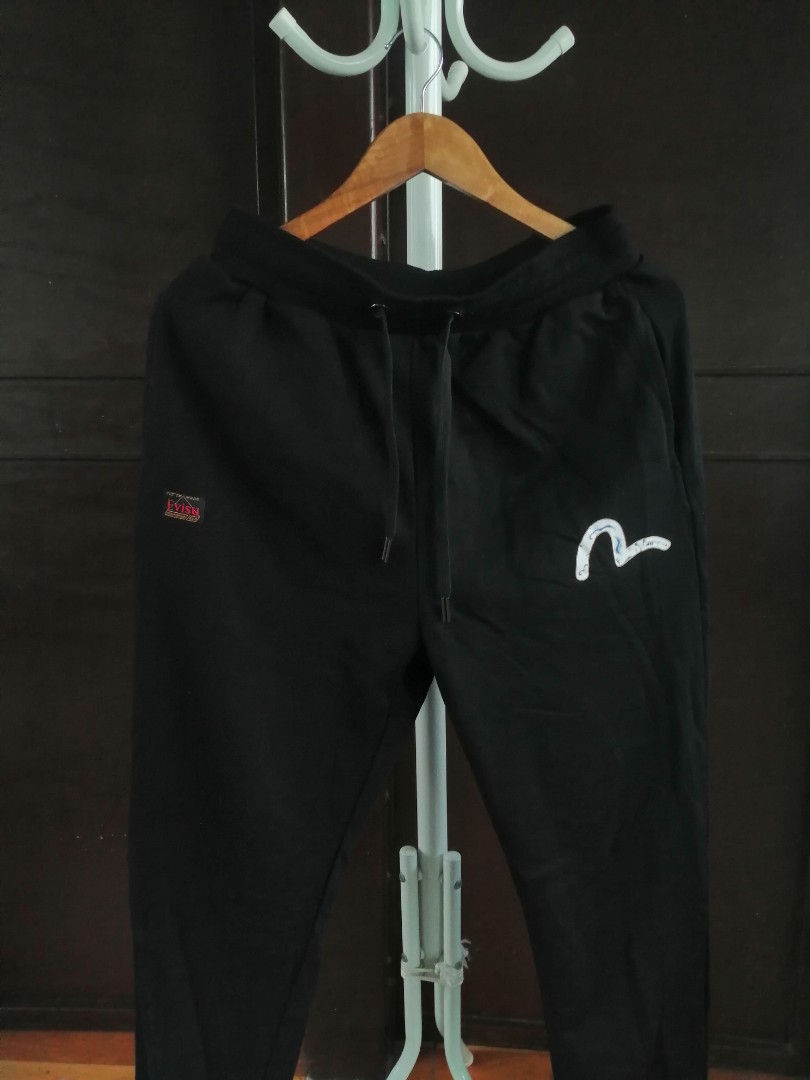 Evisu Jogger Pants, Men's Fashion, Bottoms, Joggers on Carousell