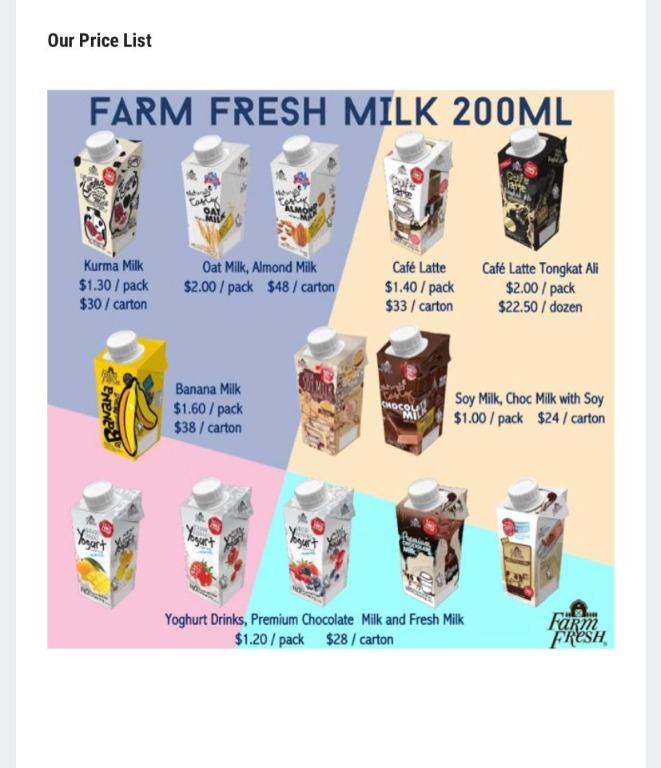 FarmFresh Oat Milk 200ml, Food & Drinks, Beverages on Carousell