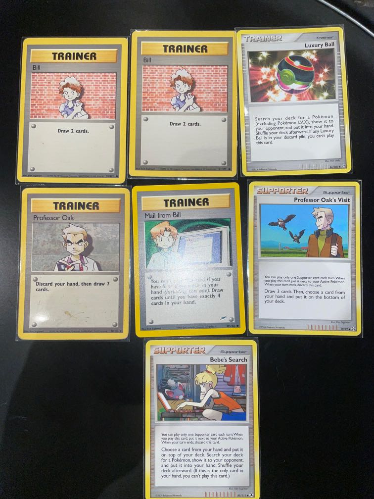 First Gen Bill & Professor oak trainer card, Hobbies & Toys, Toys ...